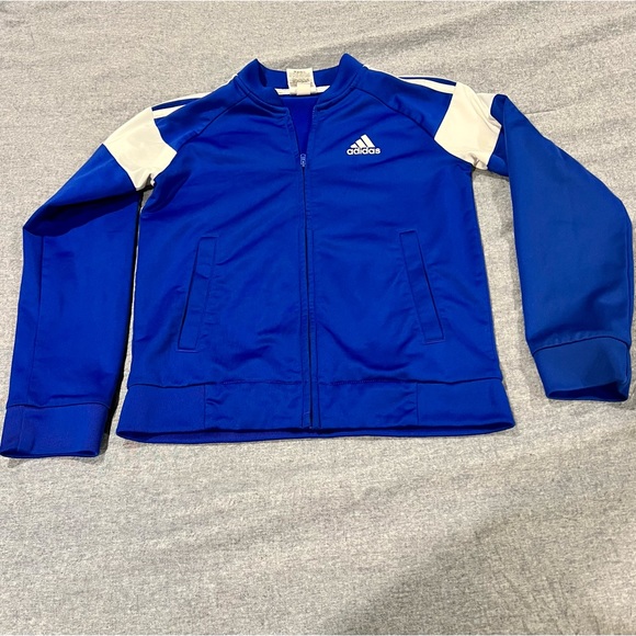 adidas | Jackets & Coats | Kids Adidas Blue Zip Up Track Jacket | Poshmark